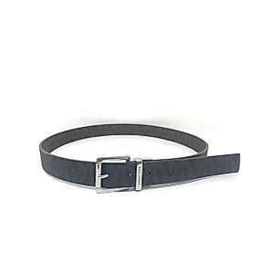 Michael Kors Logo Reversible Belt With Silver Buckle,Black/Brown,Large