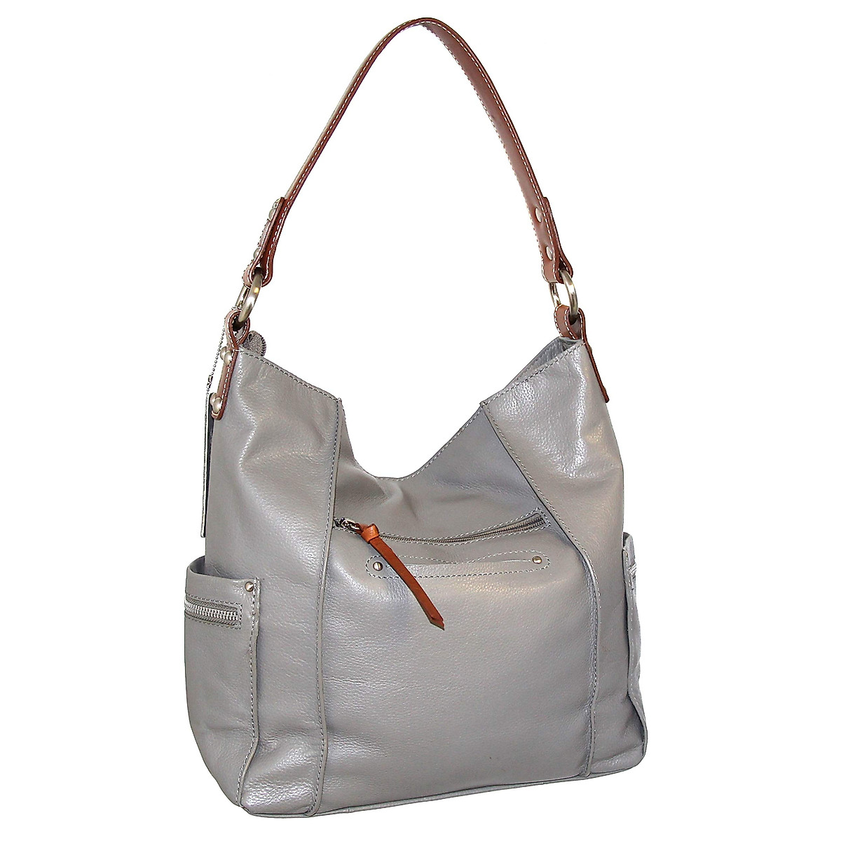Alberta Leather Hobo (Stone)