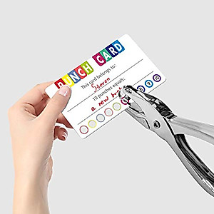 Punch Cards Kit 215 PCS Incentive/Chore/Responsibility/School Attendance/Homework Progress Tracking Card (3.5" x 2") with Hole Punch