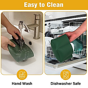 Slow Cooker Liners - Crock Pot Liners Silicone Insert Divider 3 IN 1, For 6 Quart Oval Slow Cookers, Reusable Silicone Slow Cooker Liner For Crock Pot Divider Insert, Dishwasher Safe BPA Free,6QT