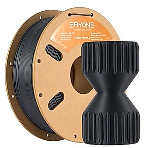 ERYONE Carbon Fiber Filament PLA 1.75 mm, PLA Filament for 3D Printer, -0.03 mm, 1 kg (2.2 lbs)/Spool, Black