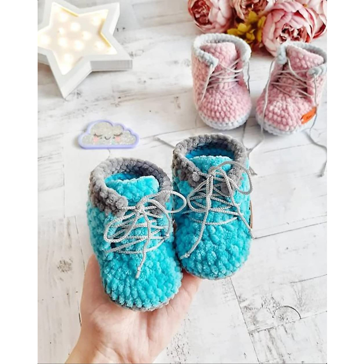 Troyarn Velvet Chenille Baby Blanket Yarn Amigurumi Yarn for Crocheting and Knitting Super Bulky 100 gr (132 yds) (10145 - Mushrooms)