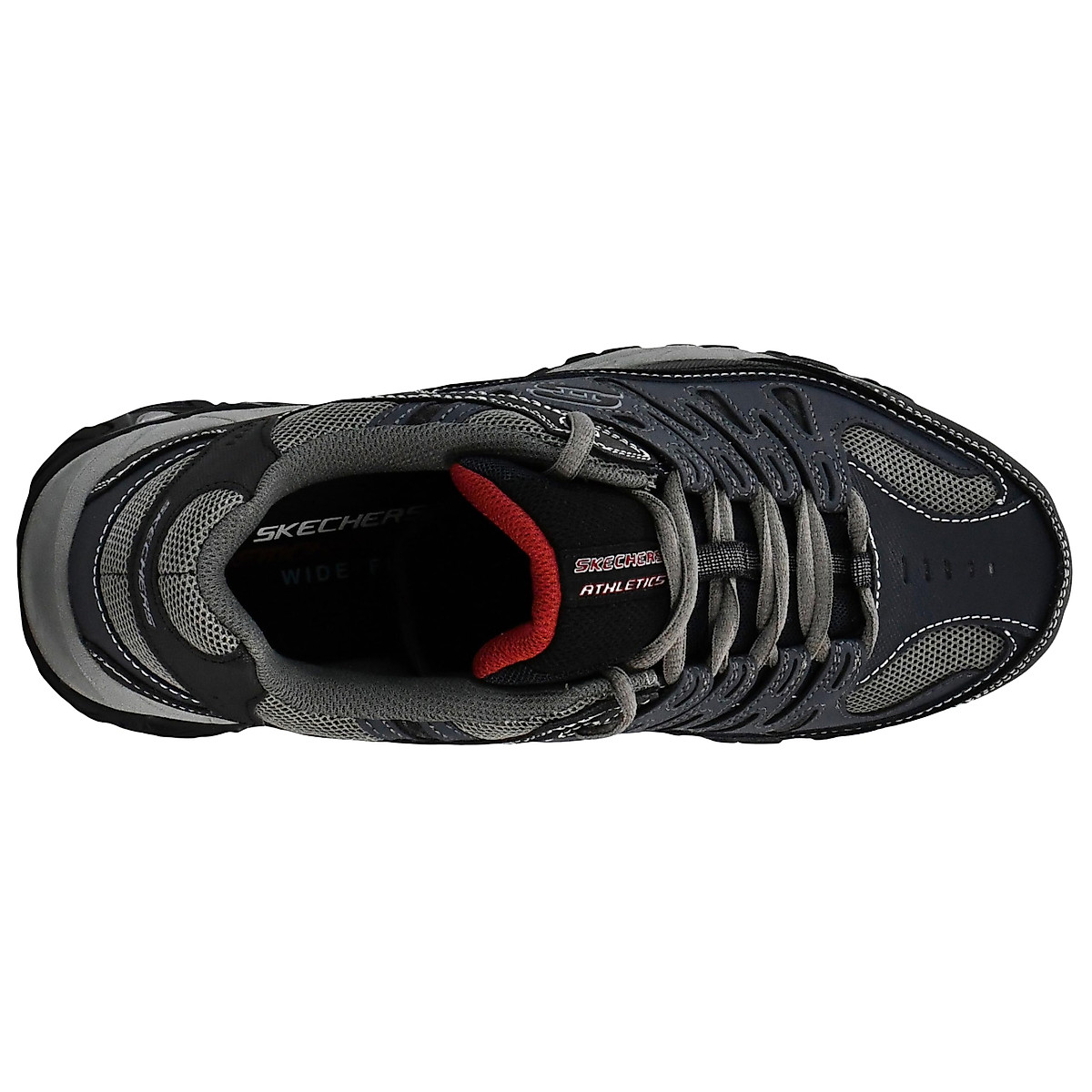 Skechers mens Afterburn Memory Foam Lace-up fashion sneakers, Navy, 9 US