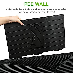 Hompet Dog Grass Pad with Tray Large, Puppy Turf Potty Reusable Training Pads with Pee Baffle, Artificial Grass Patch for Indoor and Outdoor Use, Ideal for Small and Medium Dogs (30"×20")