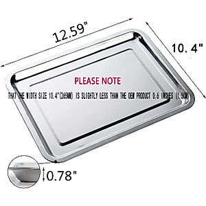 Ponliumer Stainless Steel Baking Tray Pan Compatible with Cuisinart Toaster Oven Tray,Suitable for Cuisinart Air Fryer TOA-060 and TOA-065.…