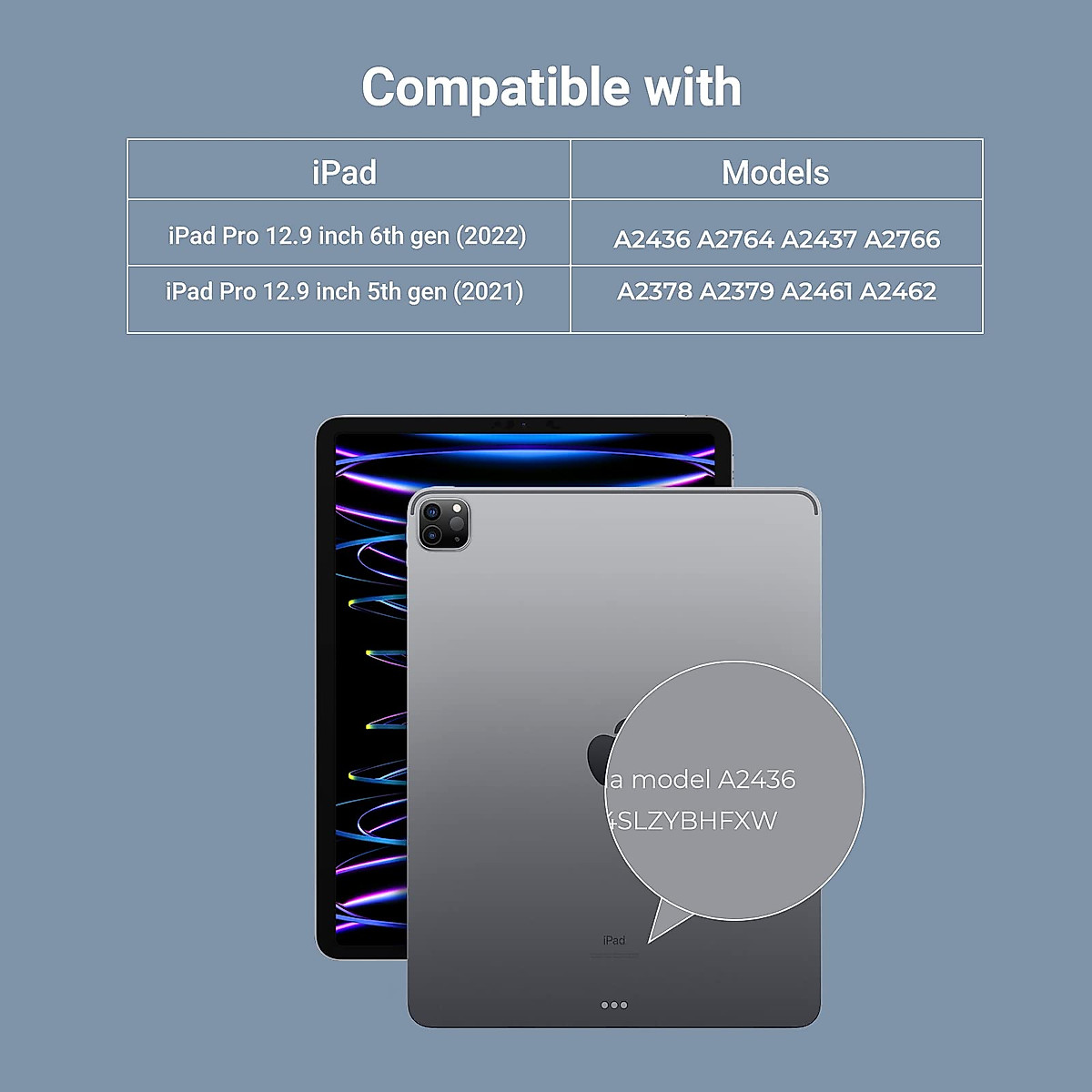 PITAKA iPad Pro 12.9 Case, Magnetic Wireless-Like Charging Case for iPad Pro 12.9 2021/2022, Magic Keyboard Compatible Case Support Apple Pencil 2 Charging, 1500D Aramid Fiber Made,Black/Grey