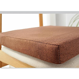 YUURO Square Chair Cushion 1"/2"/3" Thick High Density Foam Cushion for Indoor Outdoor Furniture,Ultra Soft Warm Floor Cushion Seat Cushion (16x16x3inch,Coffee)