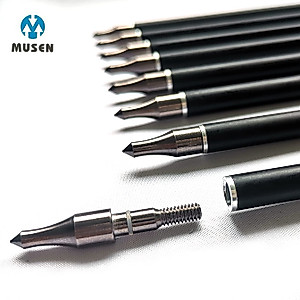 Musen Pure Carbon 30 inch Arrows Hunting Arrows for Recurve Bow,100% Carbon Archery Target Arrows with Removable Tips for Youth Hunters & Bowhunters (Pack of 12) (SP500)