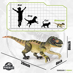 PREBOX Remote Control Dinosaur for Boys 4-7 - Rc Robot Dino Toys for Kids 3-5 8-12,Christmas Birthday Gifts for Boys Age 5-7 Year Old