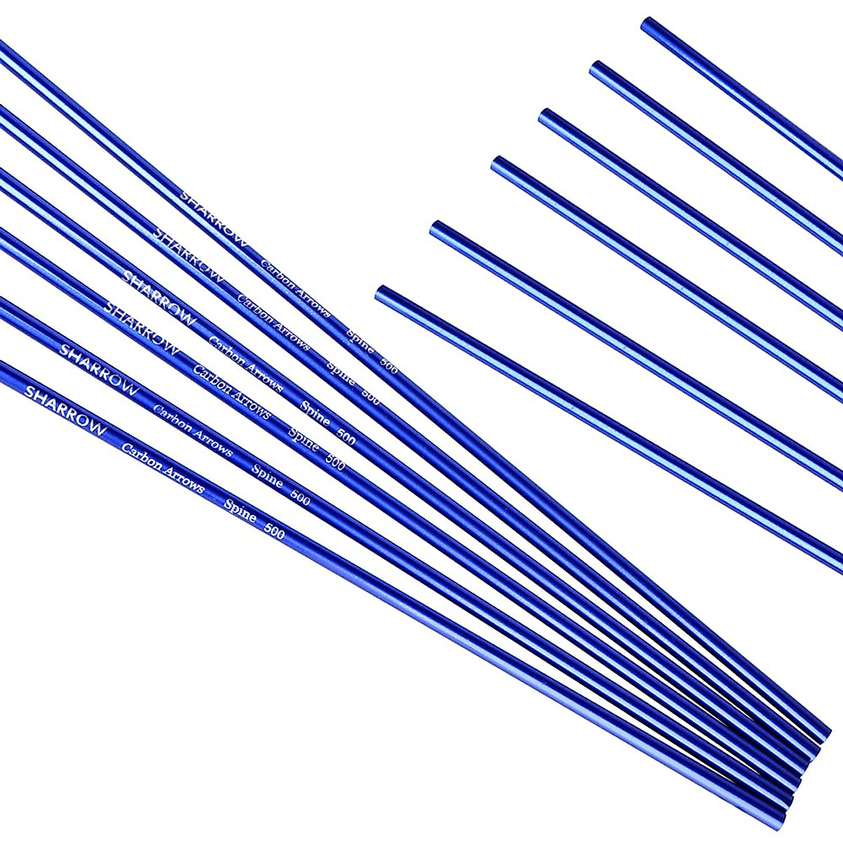 ZSHJGJR Archery 30 Inch Carbon Arrow Shafts 500 Spine ID 6.2mm Carbon Bare Shafts for Compound Bow Recurve Bow 6/12pcs (blue, 24)