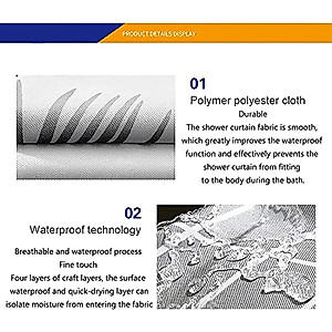 YQPBZCHH 4 Pcs Cartoon Shower Curtain Sets with Non-Slip Rug,Toilet Lid Cover and Absorbent Carpet Bath Mat,Durable Waterproof Shower Curtain with 12 Hooks for Bathroom 70.8" 70.8" (A15)