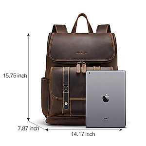 BOSTANTEN Womens Leather Wallets RFID Bundle Leather Backpack for Men