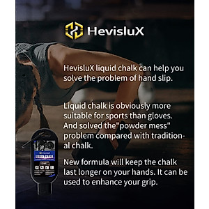 Hevislux Liquid Chalk. Improve Hand Grip for Gymnastic, Rock Climbing, Weightlifting. Quick-Drying Formula. Easy use, no Mess, Added Vitamin E. (250ml)