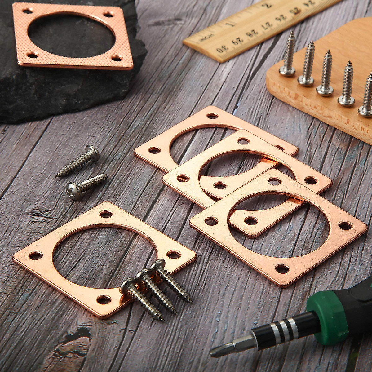 Metal Portal Bird House Guard Copper Portal for Eastern Bluebird Houses 1 Opening (6, 1.5 Inch)