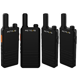 Retevis RT22P,New Version of RT22(2.0),Rechargeable Walkie Talkies for Adults,Compact FRS Two-Way Radios,VOX Handsfree,1620mAh Large Battery,USB C Charger,2 Way Radio for Small Store Hotel(4 Pack)