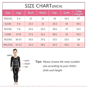speerise Girls Unitards Gymnastics Long Sleeves Full Body Toddler Ballet Leotards for Kids Costumes, Red, XXL