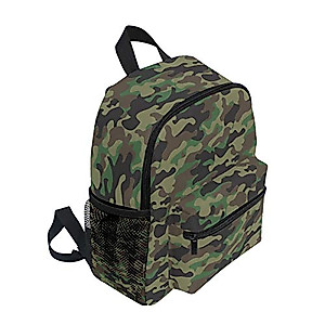 AUUXVA Kids Backpack Military Camo Camouflage School Bag Kindergarten Toddler Preschool Backpack for Boy Girls Children