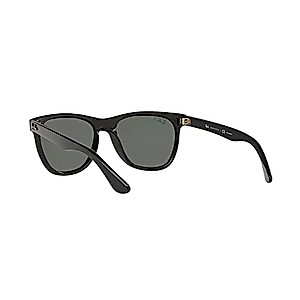 Ray-Ban RB4184 Square Sunglasses, Black/Polarized Green, 54 mm