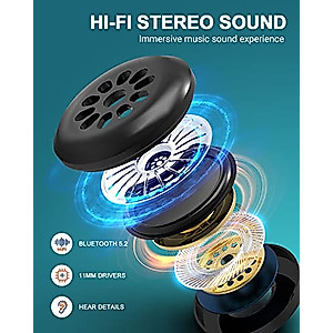 LC-dolida Sleep Headphones Bluetooth Headband, Cozy Band Wireless Headphones, Sleep Mask with Bluetooth Thin HD Stereo Speakers Perfect for Side Sleepers, Sport, Yoga, Travel