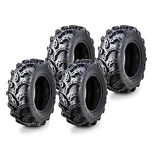 Set 4 Premium WANDA ATV/UTV tires 25x8-12 25x8x12 Front & Rear Super Lug Mud