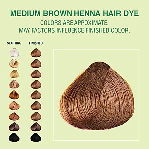 1 Pack Of Medium Brown Henna Hair & Beard Color/Dye 100 Grams - Natural Hair Color, Plant-based Hair Dye - The Henna Guys
