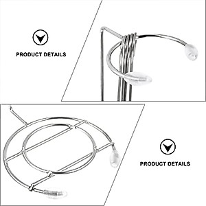 Hemoton 2 Sets BBQ Skewer Set Brazilian Barbecue Skewer Stand Stainless Steel Barbecue Skewers Holder Stand Rack for Chicken Sausage Meat