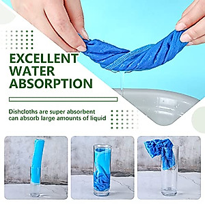 50 Pcs Reusable Paper Towels Absorbent Kitchen Napkins 9.8 x 9.8 Inch Washable Paperless Paper Towels Kitchen Cleaning Household Cleaning Cloths Napkins for Kids (Multi Colors, Solid Style)