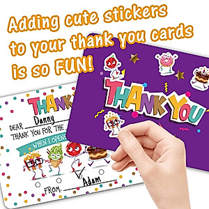 Gooji Party Treats Thank You Cards – 25pcs Double Sided 4.25x6 Unicorn Thank You Cards With 25 Envelopes – Magical Cards For Baby Shower, Birthday Party And Girls Birthday Party Supplies …