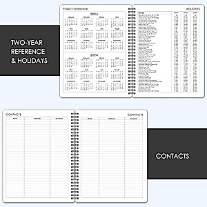 Planner 2023-2024 - Jul.2023 - Jun.2024, 8" × 10", Academic Planner 2023-2024, Weekly & Monthly Planner 2023-2024, Classic Black, Twin-Wire Binding, Perfect Life Assistant
