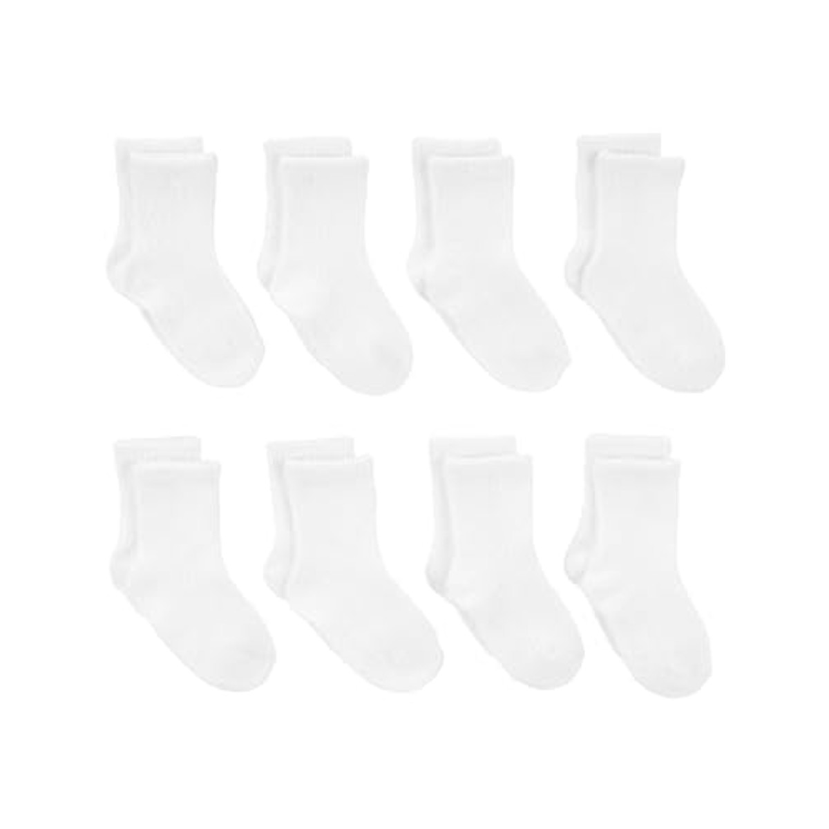 Simple Joys by Carter's Baby 8-Pack Chenille Socks, White, 6-12 Months