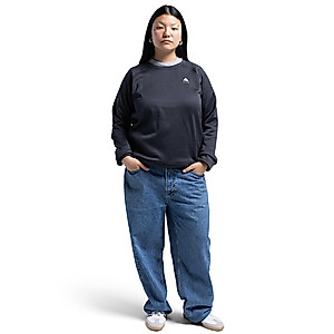 Burton Women's Oak Crewneck Fleece, True Black Heather, M