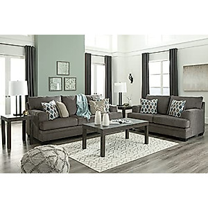 Signature Design by Ashley Dorsten Contemporary Sofa with 4 Throw Pillows, Gray