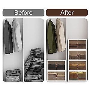 JOYMOOP Folding Storage Bins Organizer, 49.6 Quart Collapsible Storage Box with Wheels and Door, Stackble Plastic Storage Container for Clothing, Books and Sundries (XL-12.4Gal-5Tiers, White)