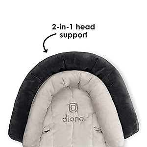 Diono Cuddle Soft 2-in-1 Head Support, Comforting Head and Body Support for Babies, Converts depending on Infants Size, Gray/Artic