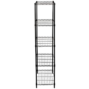 Home Basics Wire Shelving Storage Unit (5 Tier, Black)
