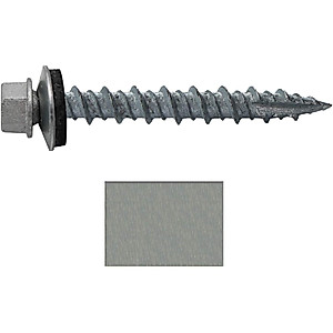 Metal Roofing Screws: (1000) 10 x 1-1/2" Galvanized Hex Head Sheet Metal Roof Screw. Self Starting Metal to Wood siding Screws. EPDM Washer. No Paint