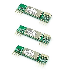 HiLetgo 3pcs RXB6 433MHz Superheterodyne Wireless Receiver Module for Arduino/ARM/AVR