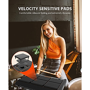 LEKATO Percussion Sample Pad, Electric Drum Pad with 9 Velocity-Sensitive Drum Pad, 592+ Sounds, Electronic Drum Set Pad Multipad with MIDI out, USB MIDI, AUX, Looper, Metronome, Trigger inputs