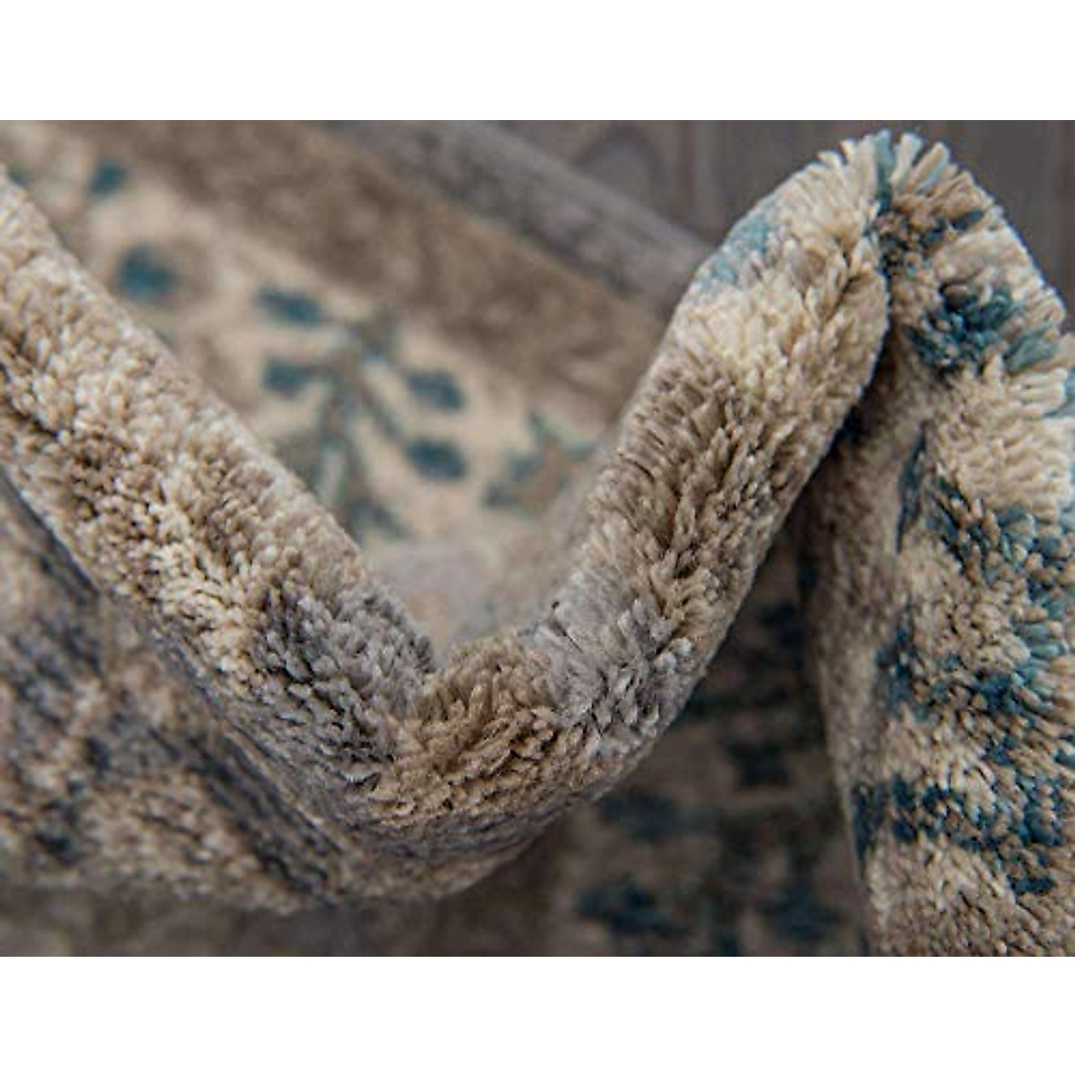 Unique Loom Salzburg Collection Area Rug - Gneis (6' 1" x 9' Rectangle, Gray/ Ivory)