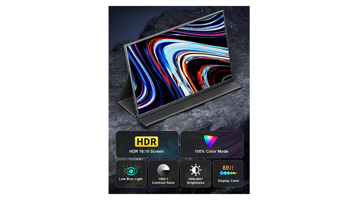 MAGICRAVEN 4K Portable Monitor - 14.5-Inch IPS Screen for Gaming & Work