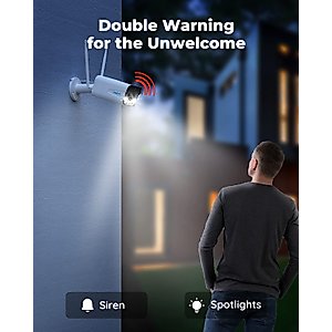 Reolink Wireless Security Camera System, 5MP, 2.4/5GHz WiFi, 5X Optical Zoom, Color Night Vision, 4 pcs RLC-511WA Bundle with 8CH NVR (2TB HDD Pre-Installed)