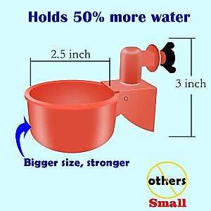 12 PCS Chicken Waterer,Chicken Water Cups,Chicken Feeder, No Waste Automatic Chicken Waterer, Keep It Clean Poultry Watering Cups,Free from Pollution Chicken Water Cup