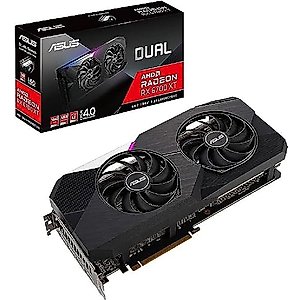 ASUS Dual AMD Radeon RX 6700 XT Standard Edition Gaming Graphics Card (AMD RDNA 2, PCIe 4.0, 12GB GDDR6 Memory, HDMI 2.1, DisplayPort 1.4a, Axial-tech Fan Design, 0dB Technology)