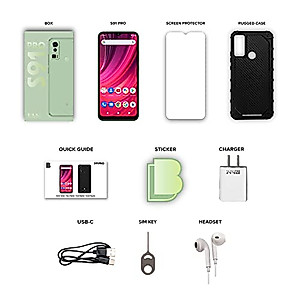 BLU S91 Pro | 2022 | 3-Day Battery | Unlocked | 6.5” Full HD+ Display | 128/4GB | Triple 50MP Camera | US Version | US Warranty | (Green)