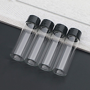JIUWU 15ml (1/2 Oz) Clear Glass Sample Vials, 42pcs Liquid Transparent Bottles Lab Screwcap Capacity Travel Container