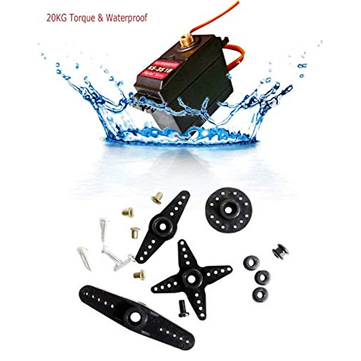 HeavenBird 20kg KS-3518 RC Digital Servo Large Torque Full Metal Gear Waterproof 180 Degree Control Angle for Car Crawler Robot Toys DIY Model