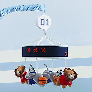 Lambs & Ivy Future All Star Sports Musical Mobile, Blue/Gray