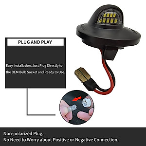 AlyoNed Full LED License Plate Light Tag Lamp Assembly Compatible with Ford F-150 F-250 F-350 F-450 F-550 Super Duty Explorer Expedition Ranger Excursion Bronco Truck Pickup