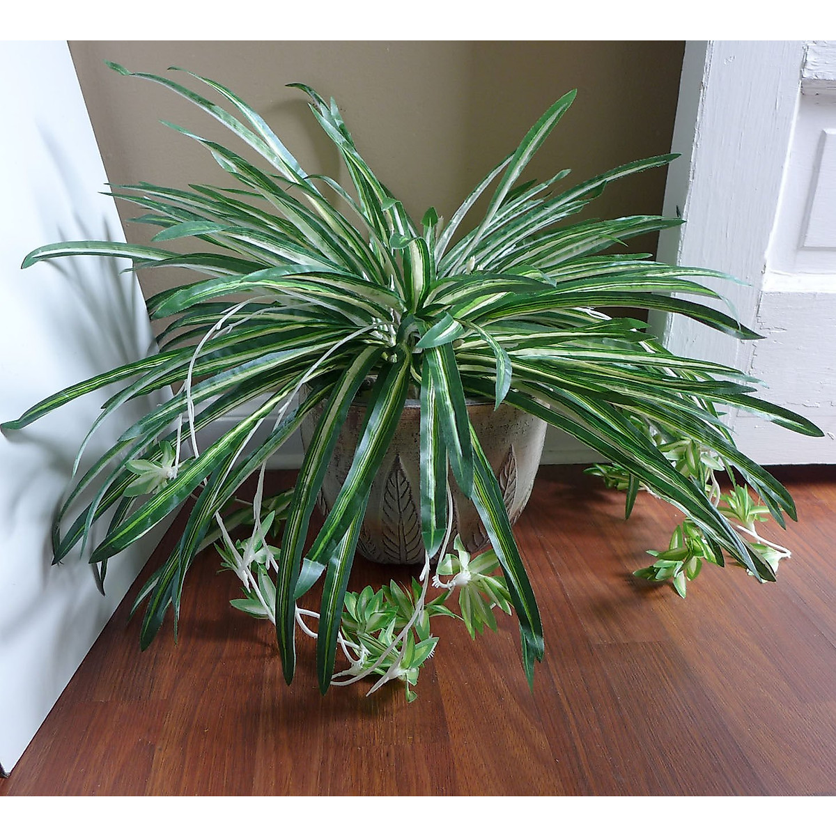 CHSGJY 2 Chlorophytum Grass Vine Artificial Flower Bush Spider Hanging Home Garden Decor