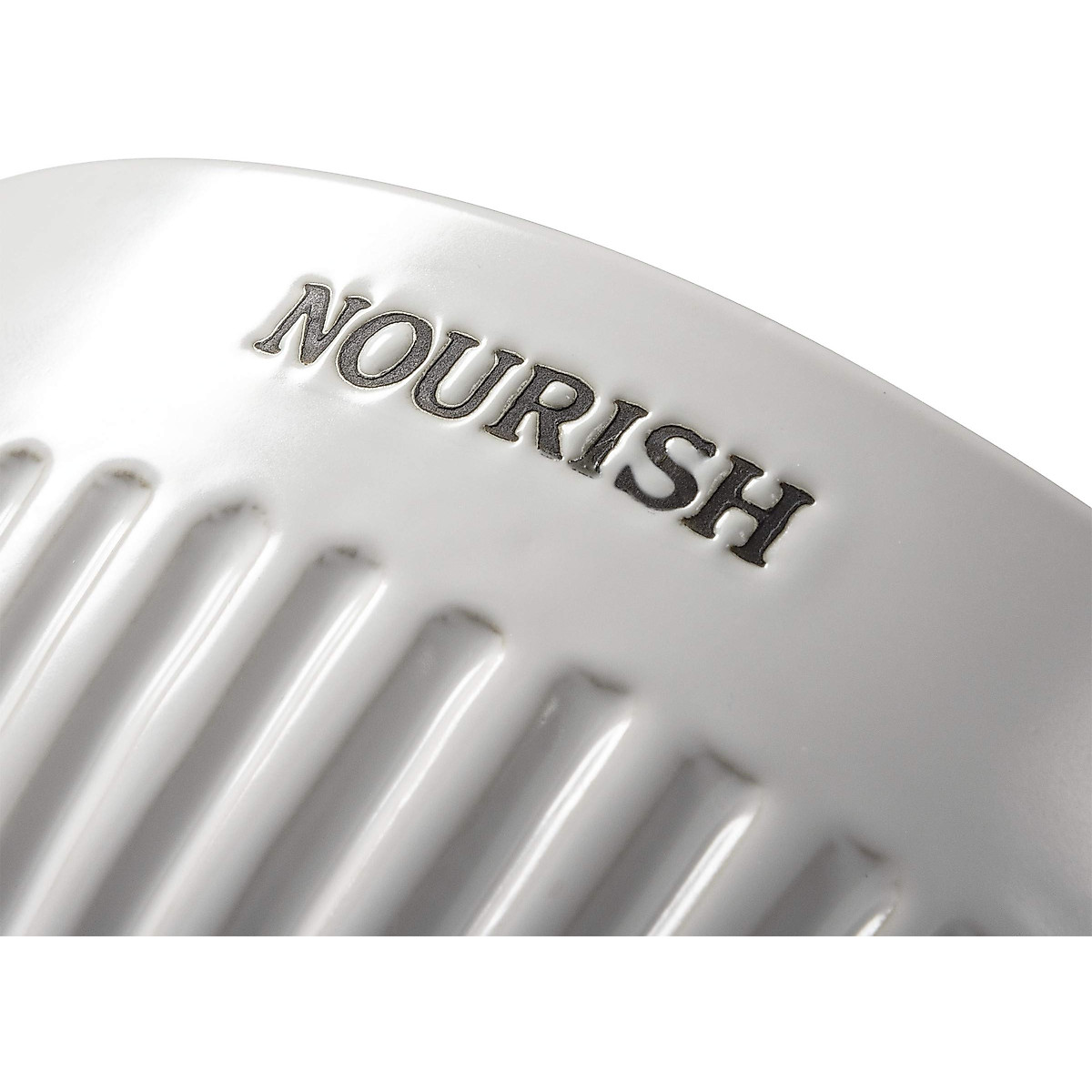 Primitives by Kathy Eat, Enjoy, Nourish Bowl Set ,White